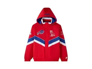 OVO X Nfl Buffalo Bills Starter Sideline Puffer Jacket - Red