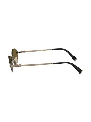 Miu Miu Oval-frame Sunglasses - Gold