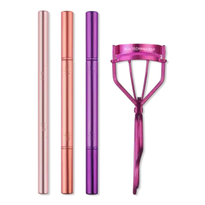 REAL TECHNIQUES Double Time Makeup Brush + Lash Curler Set