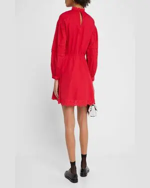 DAMSON MADDER Clancy Embroidered Mini Dress