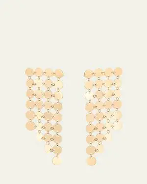 Lana Jewelry 14k Yellow Gold Chainmail Fringe Dangle Earrings - Yg
