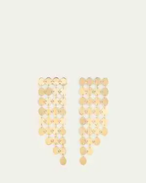 Lana Jewelry 14k Yellow Gold Chainmail Fringe Dangle Earrings