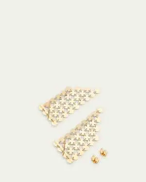 Lana Jewelry 14k Yellow Gold Chainmail Fringe Dangle Earrings