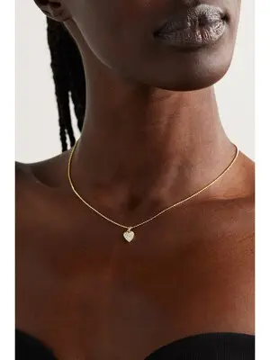 JENNIFER MEYER 18-karat Yellow Diamond Heart Necklace