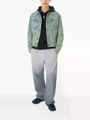 MARINE SERRE Moon Laser Denim Jacket - Blue