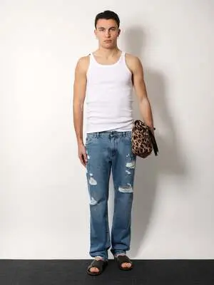 Dolce & Gabbana Ribbed Cotton Tank Top