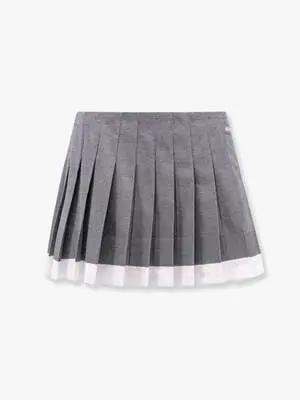 Miu Miu Recycled Silk Pleated Skirt