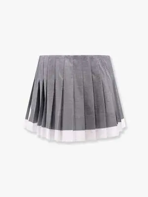 Miu Miu Recycled Silk Pleated Skirt