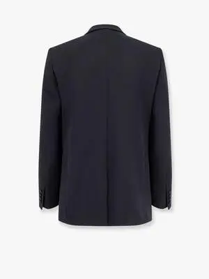 Saint Laurent Certified Wool Blazer With Satin Lapel