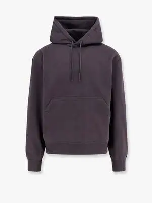 Saint Laurent Organic Cotton Sweatshirt With Frontal Logo Embroidery