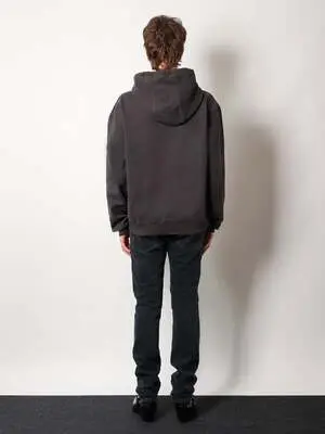 Saint Laurent Organic Cotton Sweatshirt With Frontal Logo Embroidery