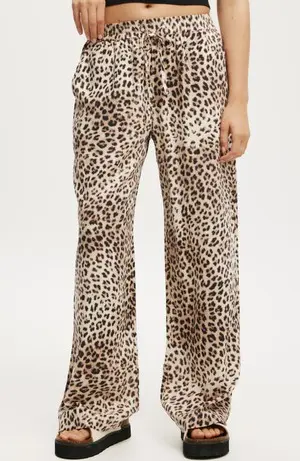 COTTON ON Haven Wide Leg Pant - Leopard
