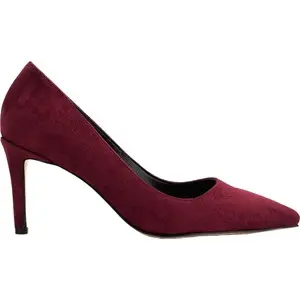 FOREVER & ALWAYS SHOES Perla Stiletto Pumps - Burgundy Suede