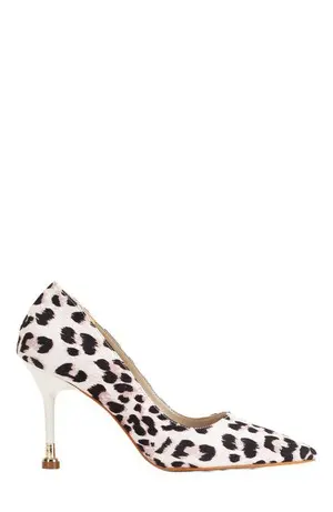 FOREVER & ALWAYS SHOES Raven Stiletto Pumps - Black White Leopard