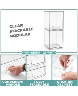SORBUS Acrylic Drawer Organizers Makeup Case Pull-out Drawers