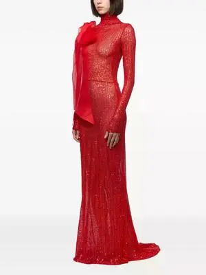 ATU BODY COUTURE Sequined Gown - Red