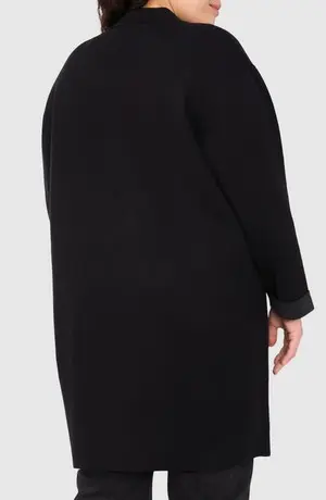 Halogen Lapel Long Cardigan - Rich Black