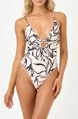 L*Space Piper Classic Keyhole One-piece Swimsuit - Heavy Petal