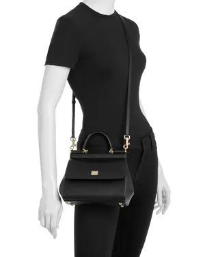 Dolce & Gabbana Medium Sicily Handbag - Black