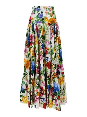 Dolce & Gabbana Floral Flounces Skirt - Multicolor