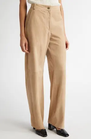 Max Mara Harald Suede Wide Leg Pants