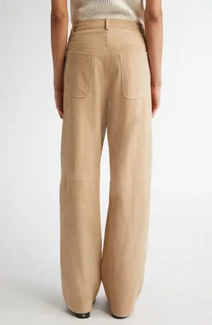 Max Mara Harald Suede Wide Leg Pants