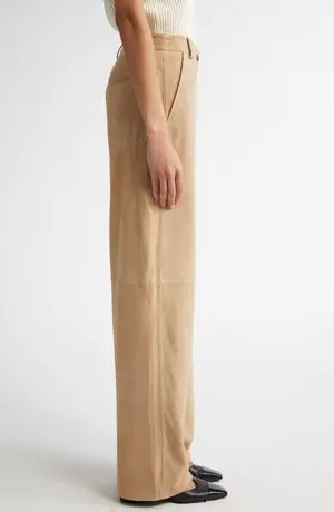 Max Mara Harald Suede Wide Leg Pants