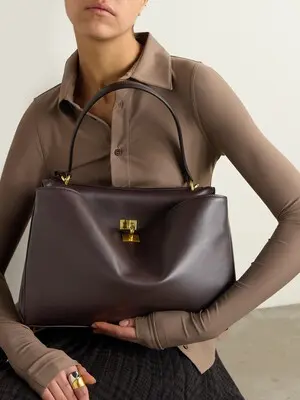 Balenciaga Rodeo Medium Leather Shoulder Bag - Brown