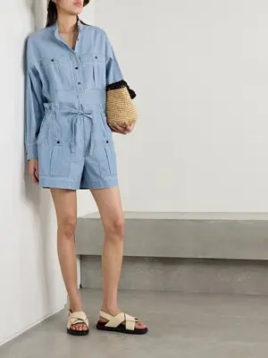 MARANT ETOILE Valdina Cotton-chambray Shorts