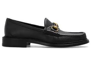 Gucci Leather Loafer With Horsebit - Black
