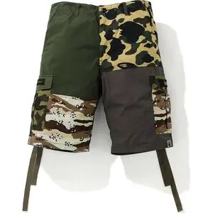 A BATHING APE Crazy Camo Wide Shorts - Multicolor
