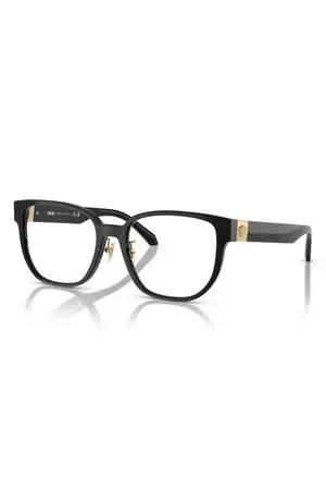 Versace 54mm Square Eyeglasses - Black