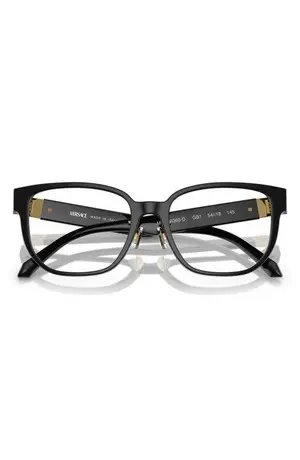 Versace 54mm Square Eyeglasses - Black