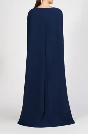 KAY UNGER Alexandria Cape Sleeve Gown