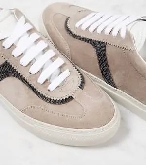 Brunello Cucinelli Suede Sneakers - Beige
