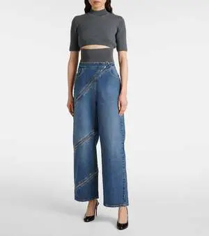 Alaïa Ribbed Wool-blend Top