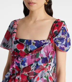 Carolina Herrera Floral Ruffled Gown - Multicoloured