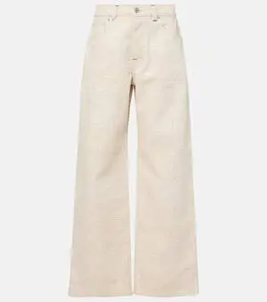 Jacquemus Croc-effect Wide-leg Jeans