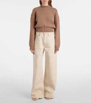 Jacquemus Croc-effect Wide-leg Jeans