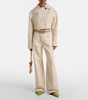 Jacquemus Croc-effect Wide-leg Jeans