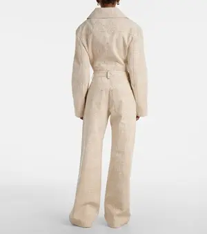 Jacquemus Croc-effect Wide-leg Jeans