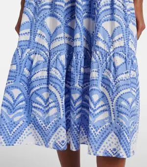 Poupette St Barth Coco Printed Midi Dress - Blue