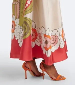 La DoubleJ Muumuu Printed Silk Twill Maxi Dress - Multicoloured
