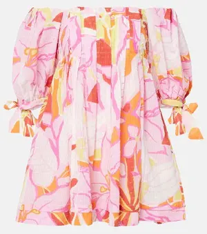 Poupette St Barth Catalina Printed Cotton Minidress - Multicoloured