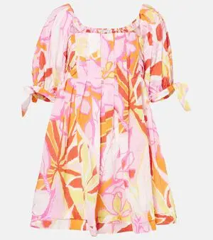 Poupette St Barth Catalina Printed Cotton Mini Dress - Multicoloured