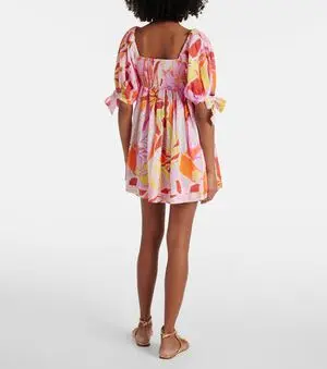 Poupette St Barth Catalina Printed Cotton Mini Dress