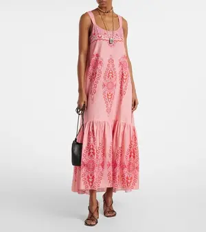 Etro Printed Cotton And Silk Maxi Dress - Multicoloured