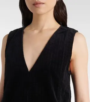 GANNI Cotton Corduroy Mini Dress