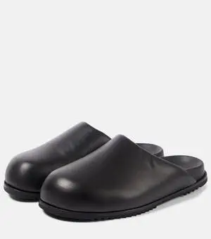 Rick Owens Granola Leather Mules - Black
