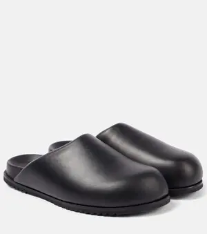 Rick Owens Granola Leather Mules - Black